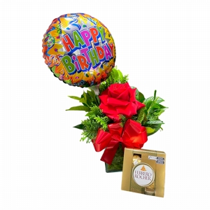 Rosa Colombiana Happy Birthday e Ferrero Roche